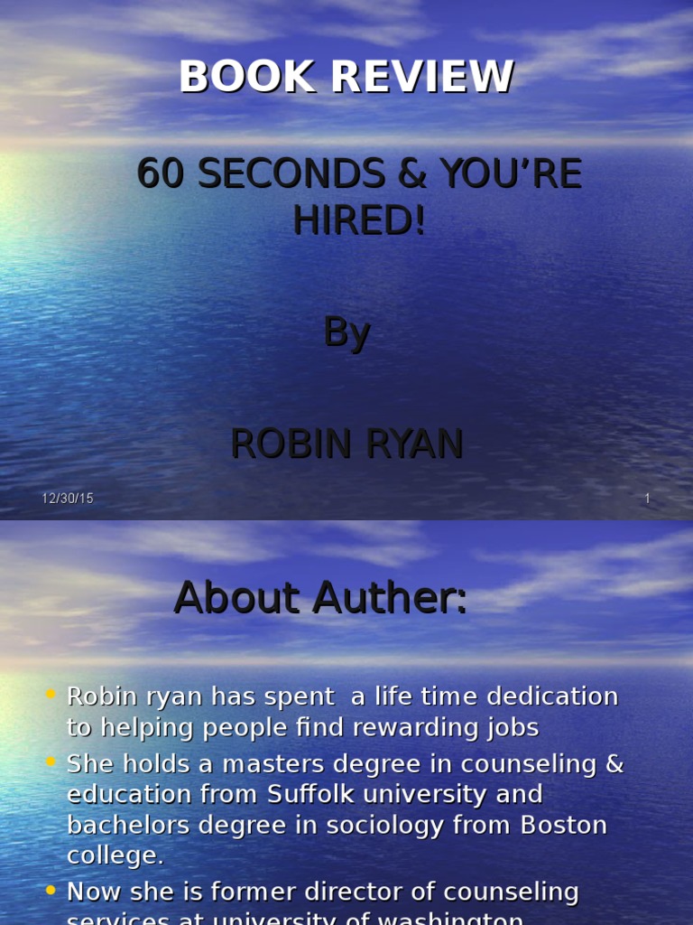 60 Seconds and You're Hired | PDF | Employment | Psychological Concepts
