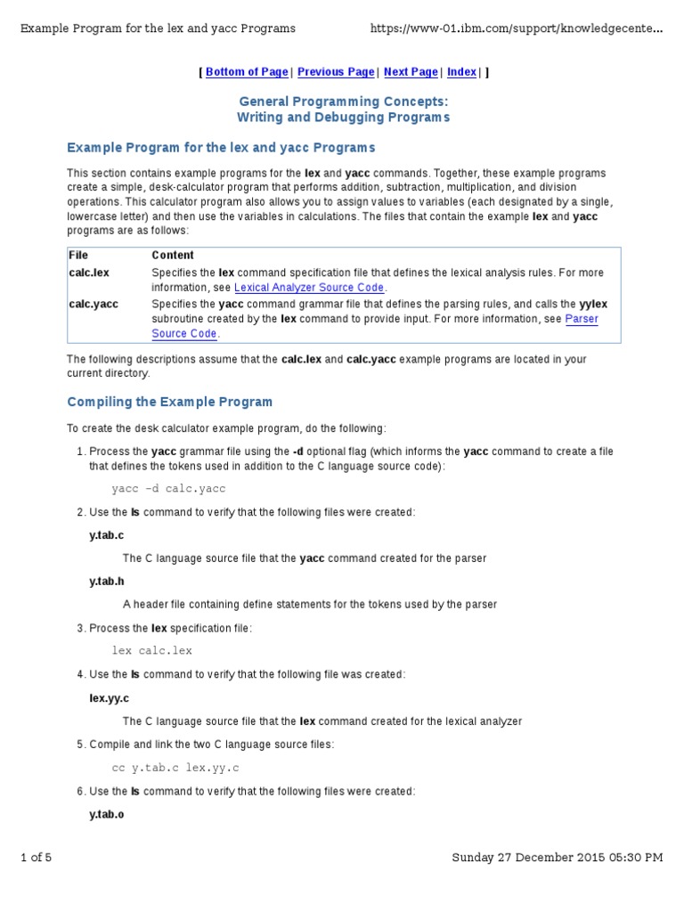 Lex and Yacc | PDF | Parsing | C (Programming Language) Lex and Yacc | PDF | Parsing | C (Programming Language)