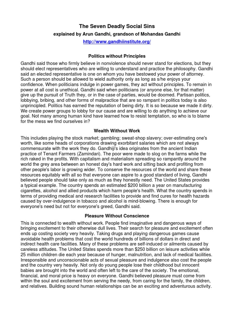 Seven Deadly Sins Explained | PDF