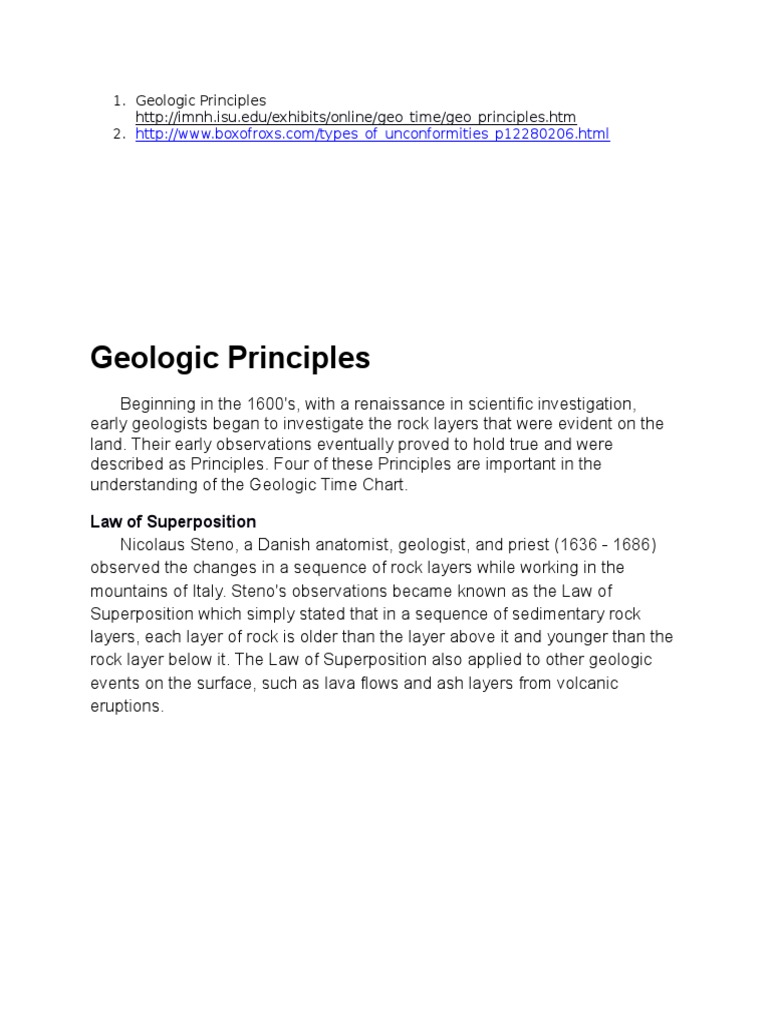 Key Geologic Principles Explained | PDF | Geology | Rock (Geology)