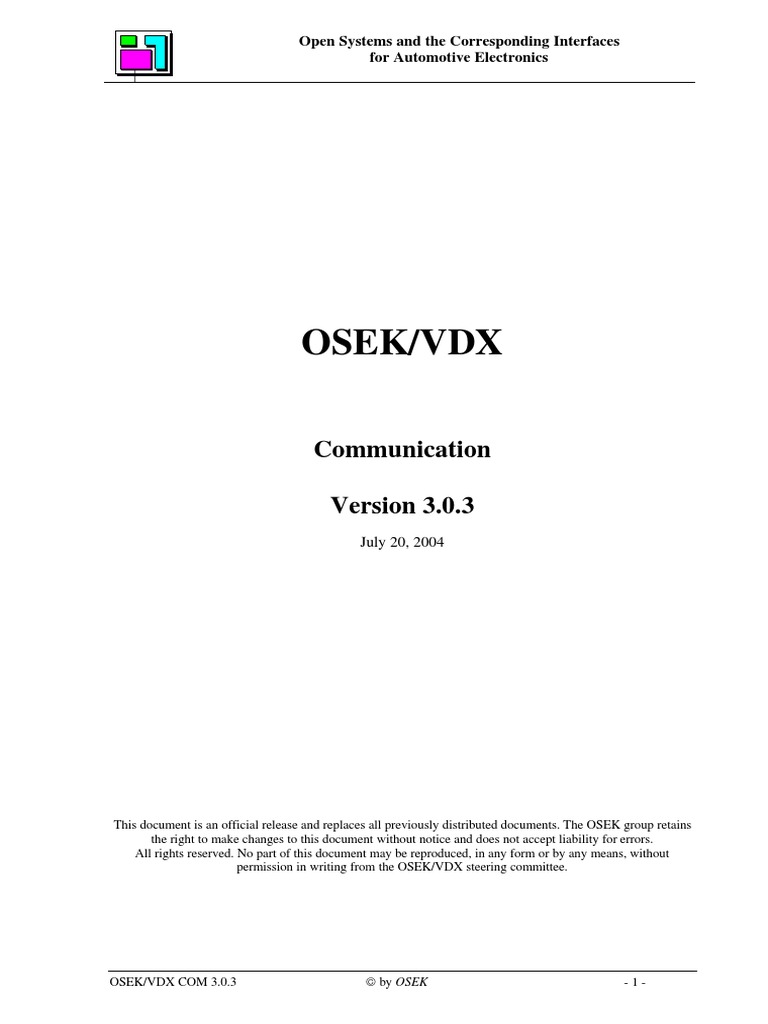 Osek OS | PDF | Osi Model | Communications Protocols