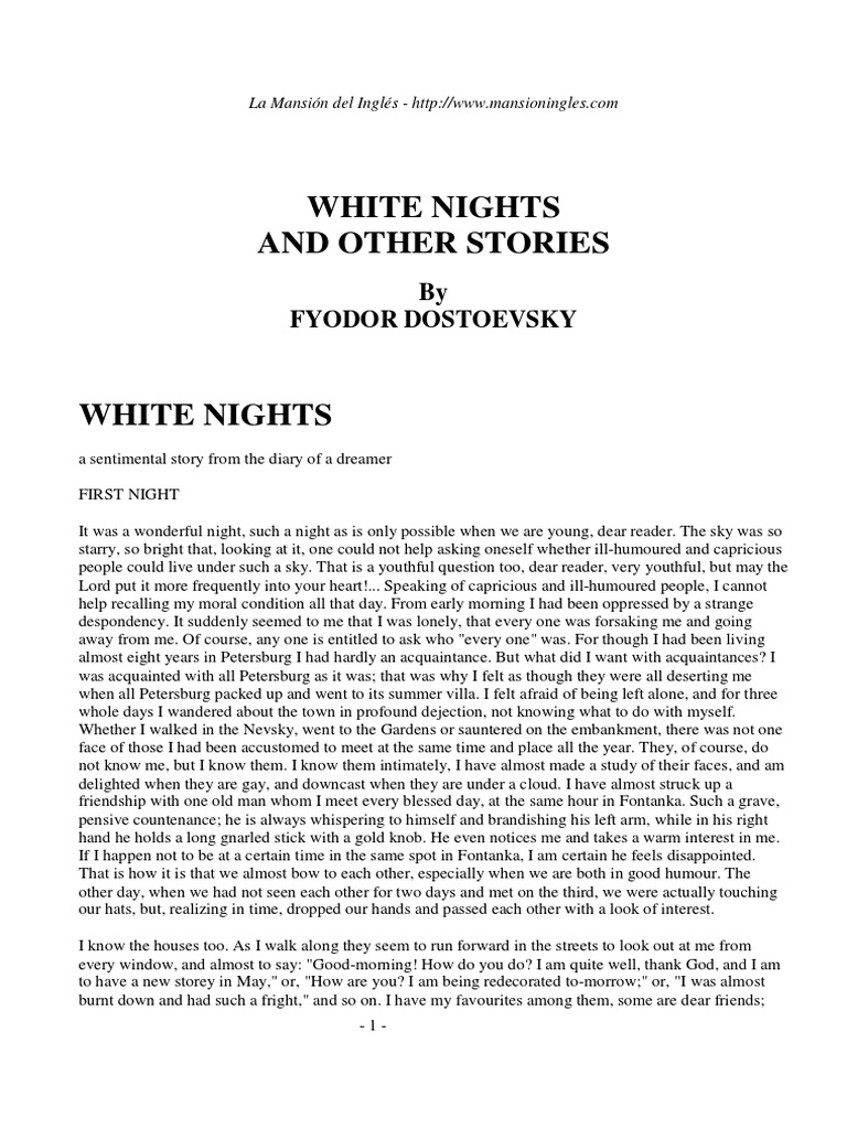 White Nights | PDF | Laughter