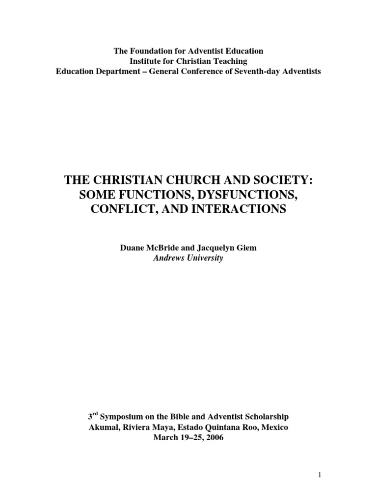 Thesis of Christian Church and Society | Protestantism | Religion ...