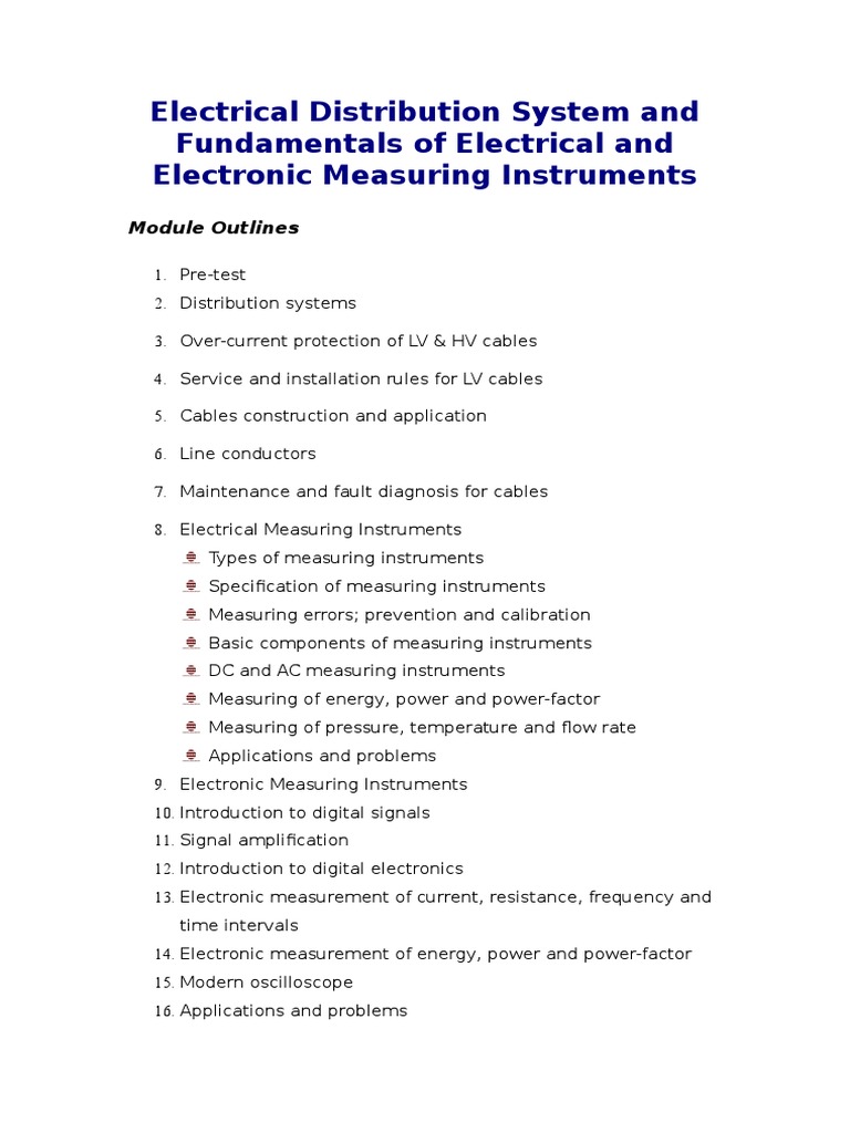 Electrical Distribution System | PDF | Science & Mathematics ...