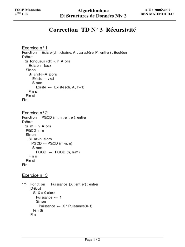 Récursivité | PDF | Méthodes et références pédagogiques | Ordinateurs