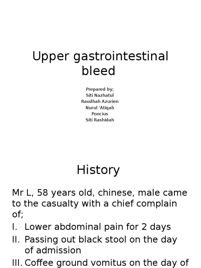 Upper GI Bleeding | PDF | Peptic Ulcer | Stomach