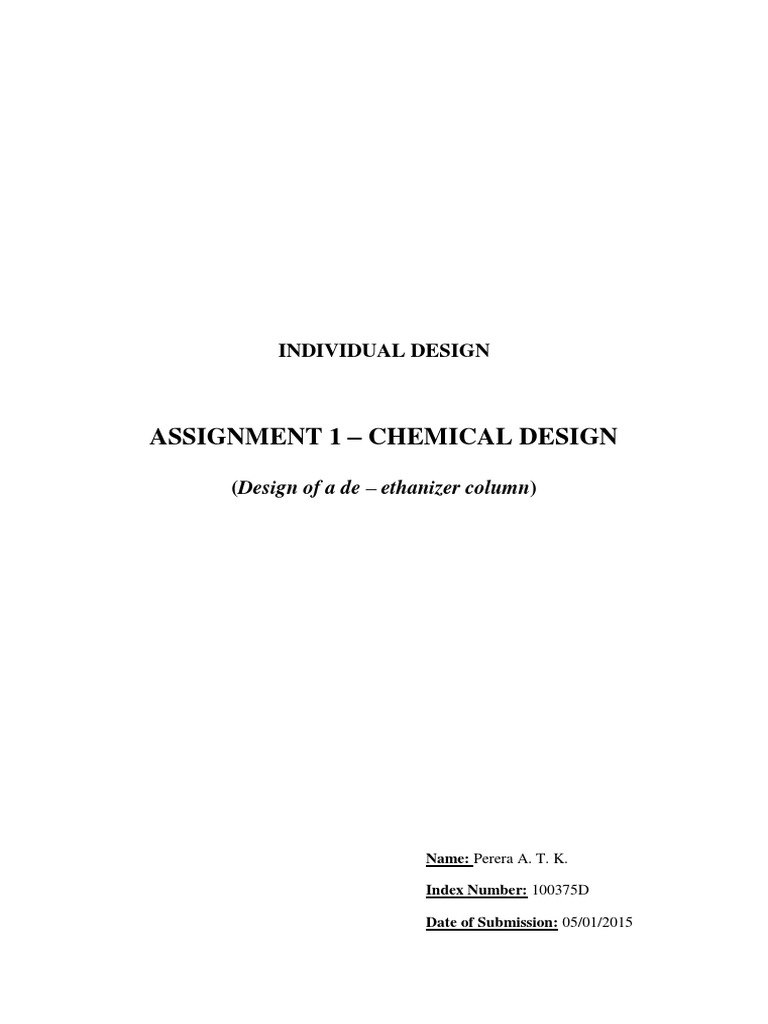 De-Ethanizer Column Design Overview | PDF | Distillation | Cracking ...
