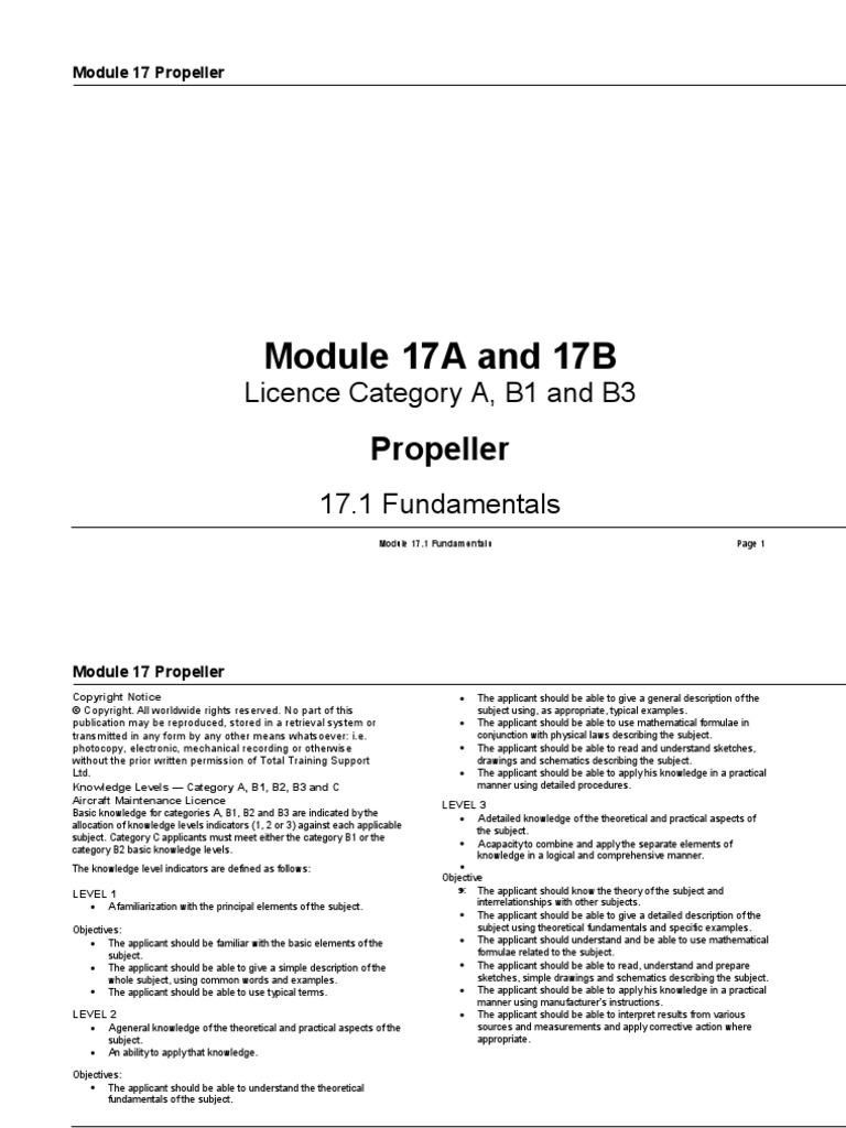 Module 17A and 17B: Propeller | PDF | Propeller | Thrust