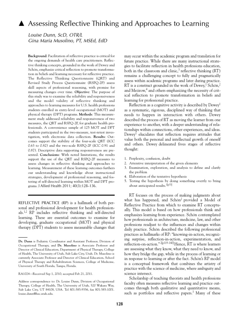 Berpikir Reflektif | PDF | Reflective Practice | Motivation