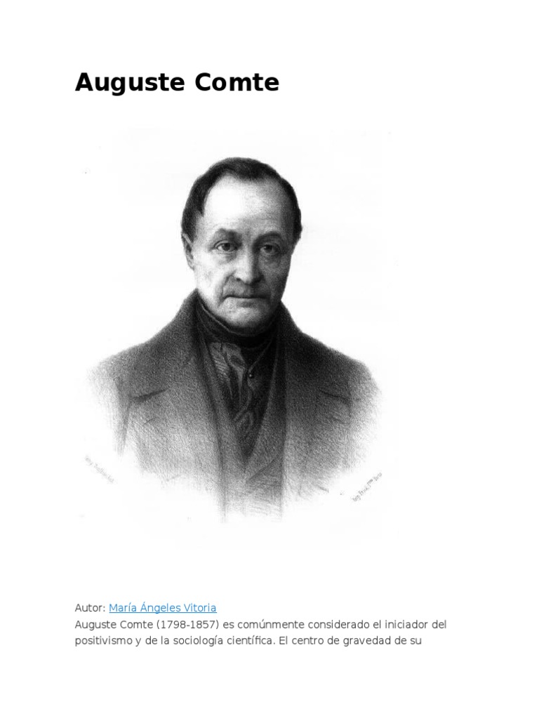 Auguste Comte | PDF | Positivismo | Metafísica