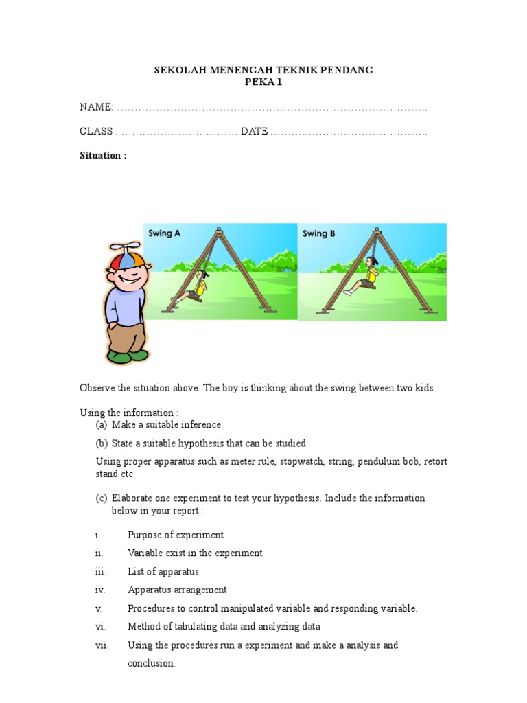 Simple Pendulum Experiment - Peka | PDF | Experiment | Evaluation Methods