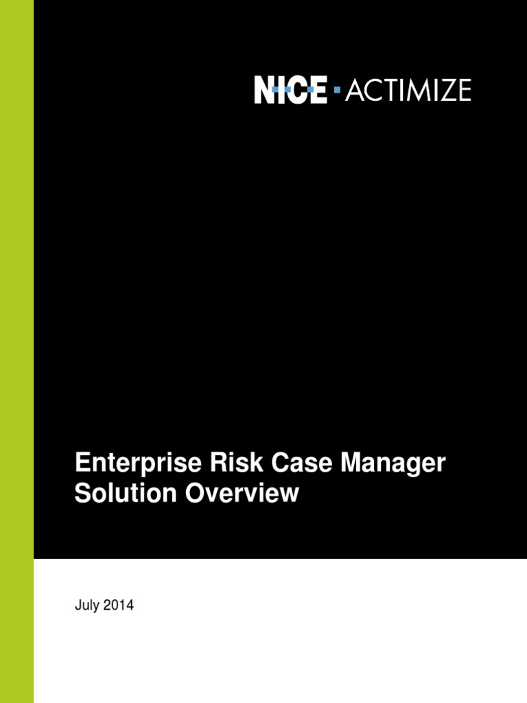 ERCM Solution Overview 01JUL14 | PDF | Risk | Business