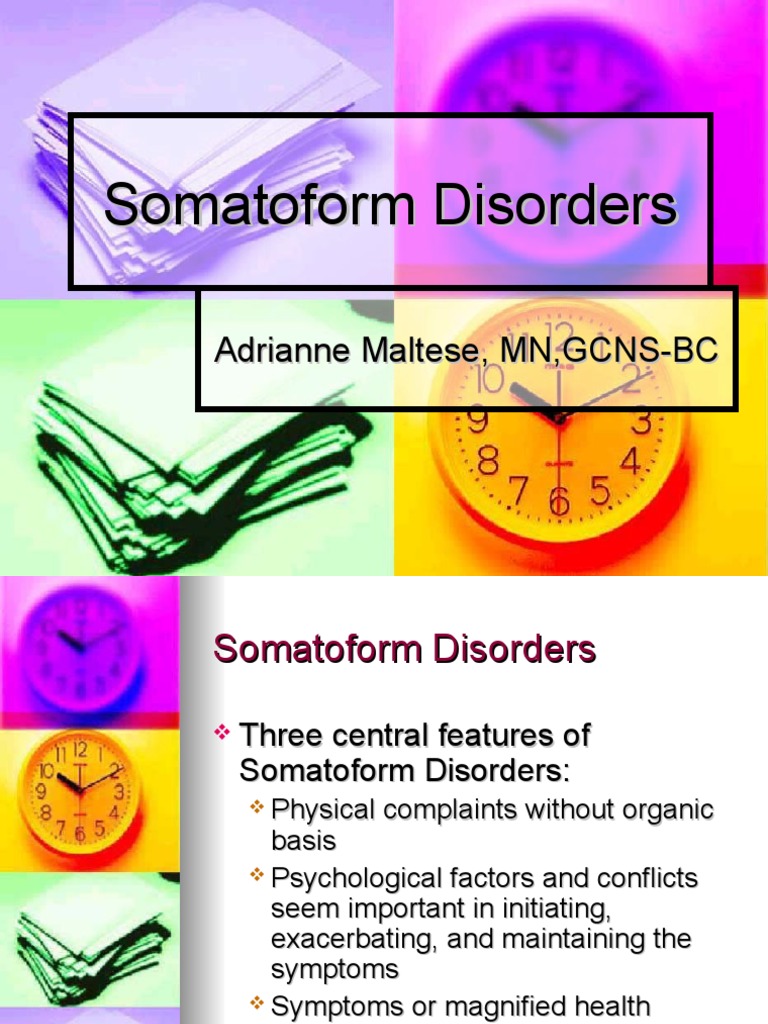 Overview of Somatoform Disorders | PDF | Neuroscience | Human Diseases ...