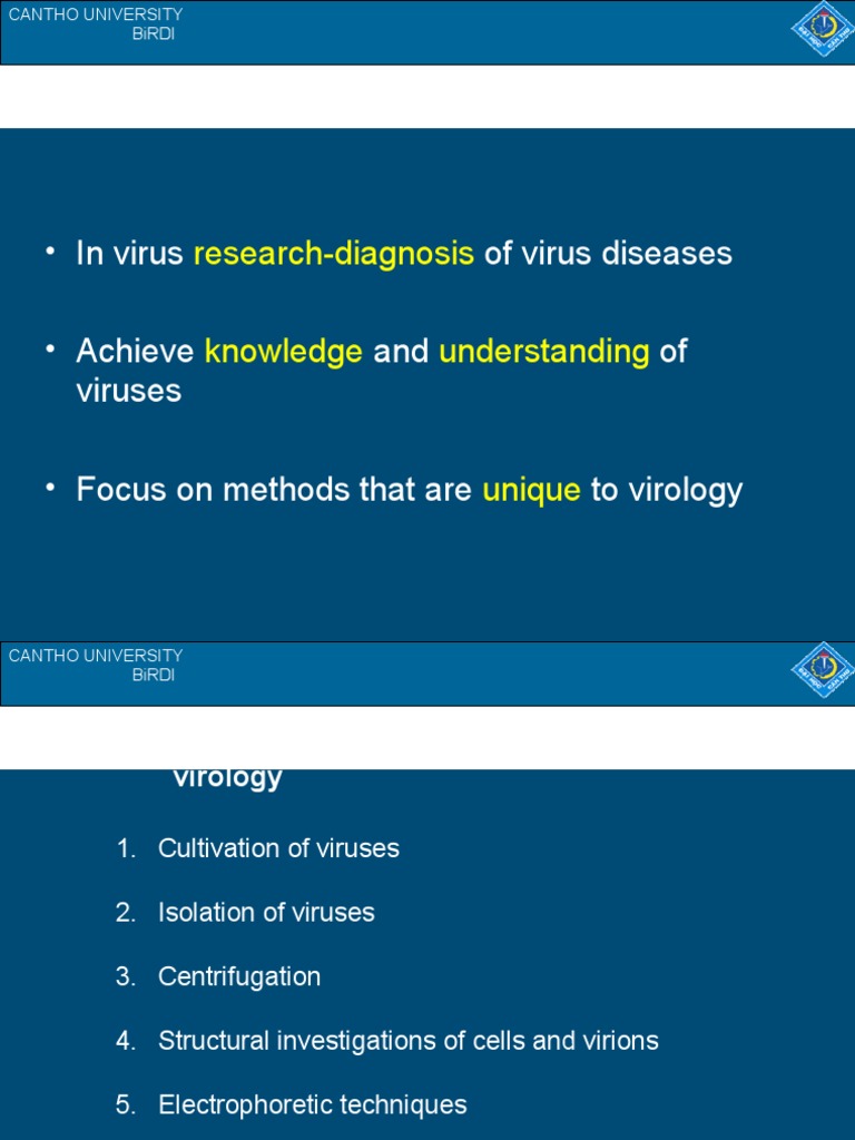 A Comprehensive Overview of Key Methods Used in Virology | PDF ...