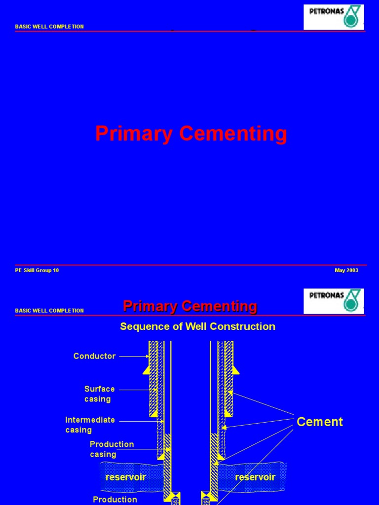 08 Primary Cementing | PDF | Casing (Borehole) | Civil Engineering