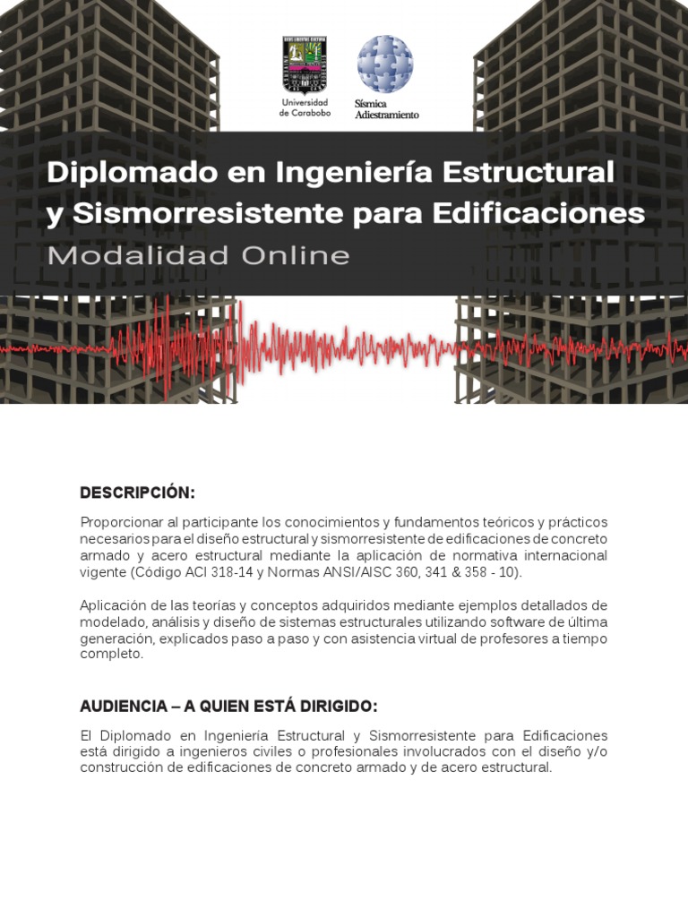 012 Folleto Diplomado Estructuras 2016 | PDF | Software | Diseño