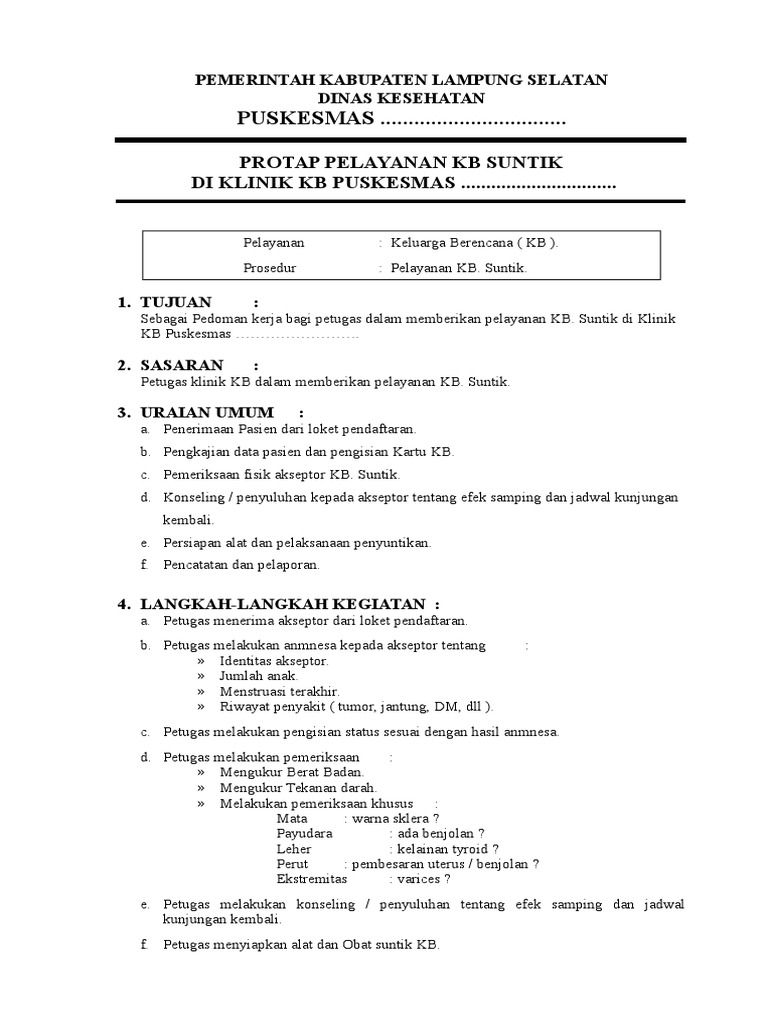 14 Protap Yan KB Suntik | PDF