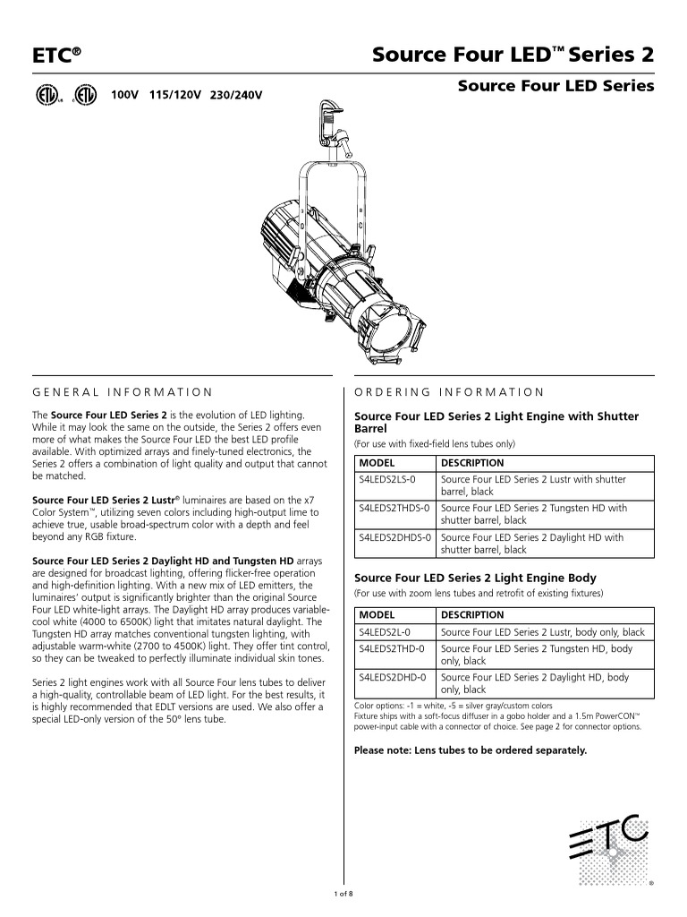 S4 LED Series 2 Datasheet | Light Emitting Diode | Rgb Color Model