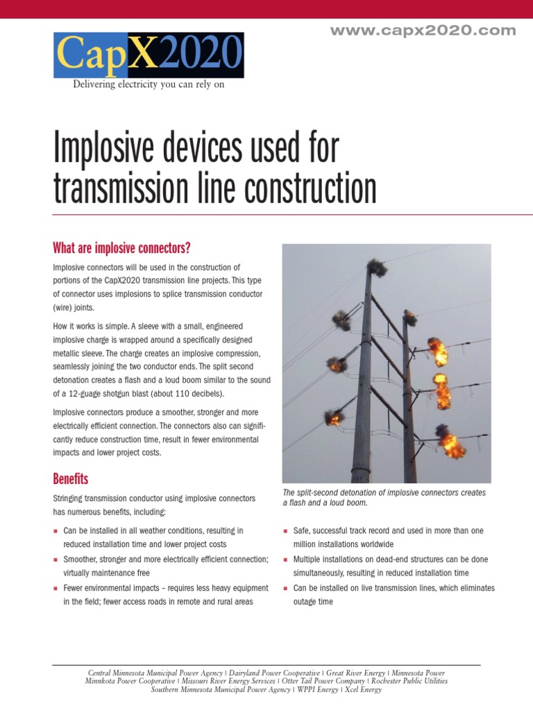 Implosive Devices Fact Sheet | PDF | Electrical Conductor | Insulator ...