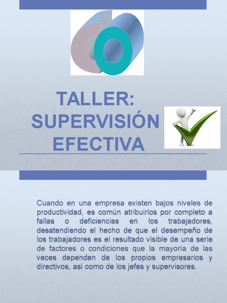 Taller de Supervision Efectiva | Descargar gratis PDF | Análisis FODA ...