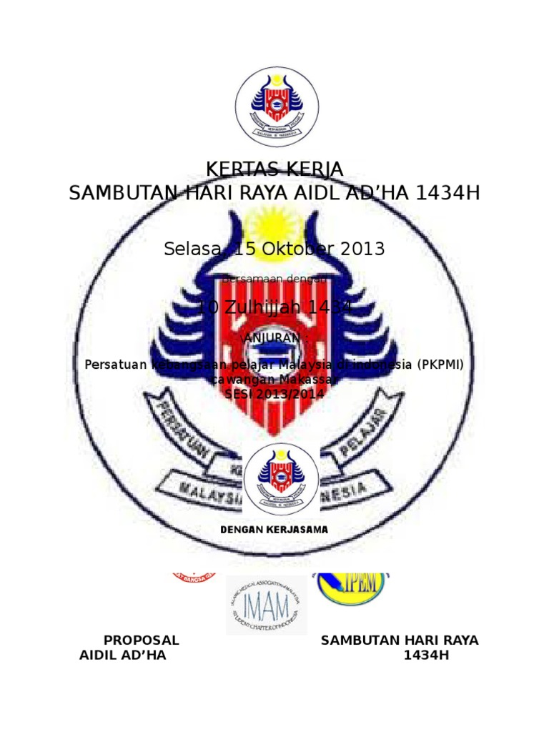 Proposal Sambutan Hari Raya Aidil Adha 2013 | PDF
