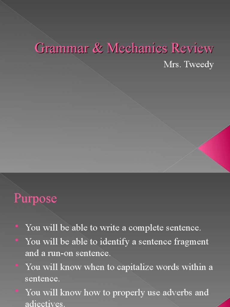 Grammar and Mechanics | PDF | Languages | Grammar
