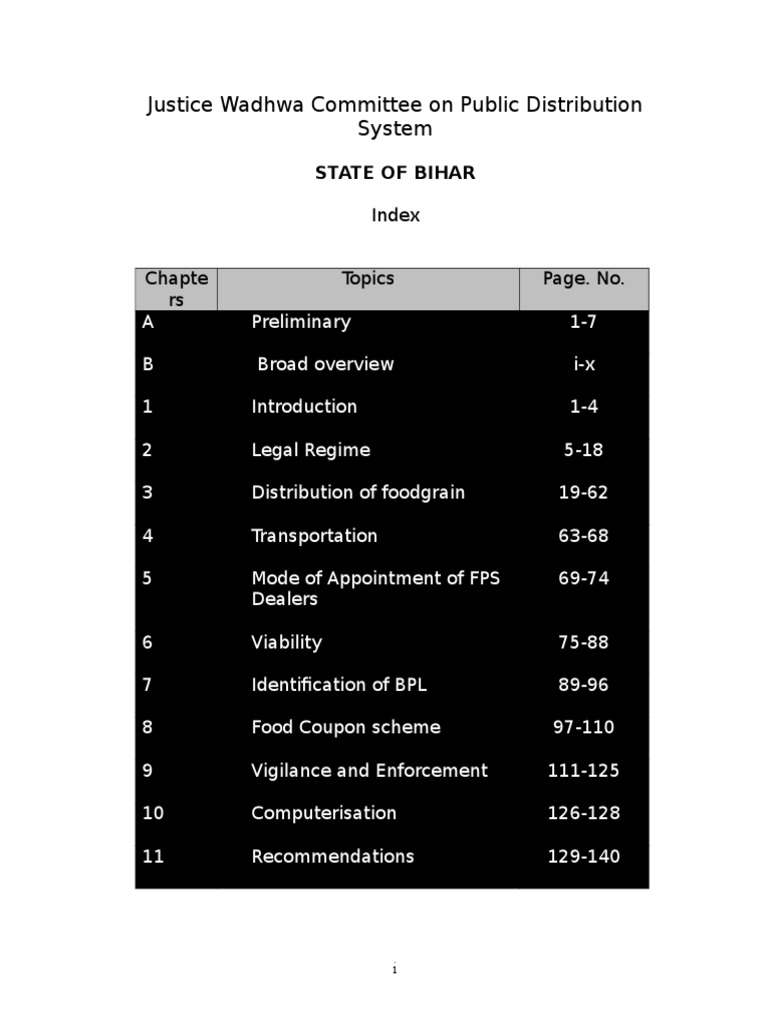 Bihar PDS Report | PDF | Economies | Government