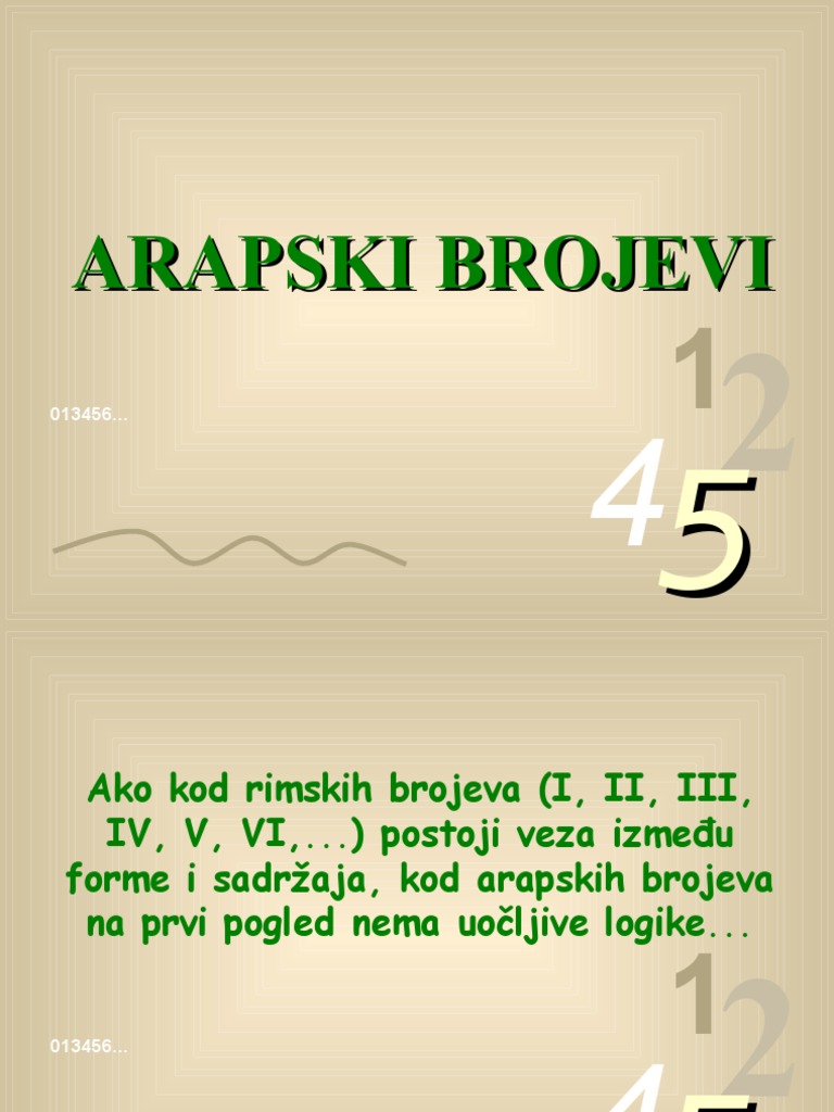 Arapski Brojevi | PDF