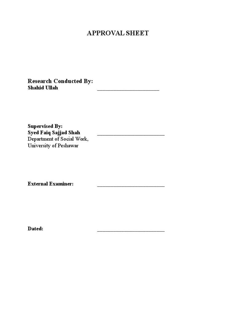 Approval Sheet for Research Study | PDF | Career & Growth | Self ...