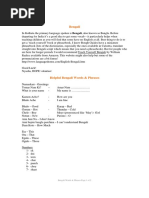 Common Bengali Slang and Phrases | PDF | Translations | Cognitive Science