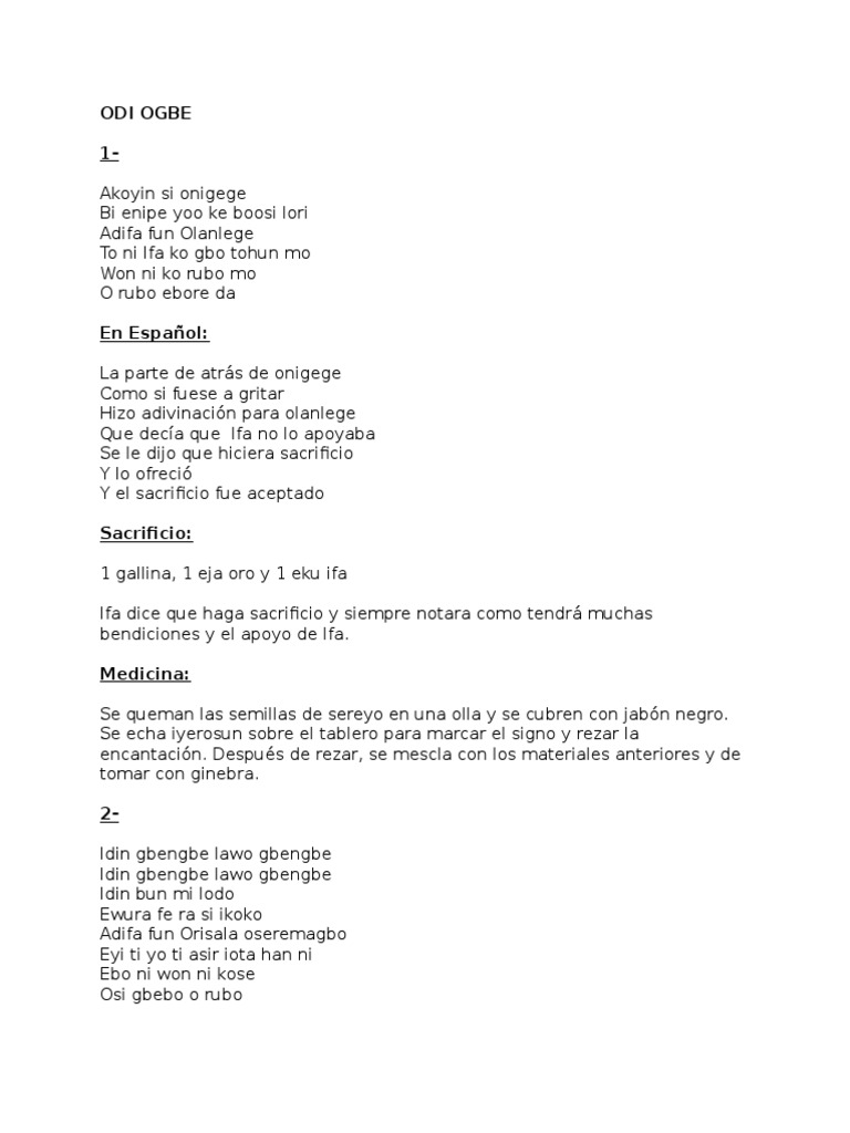 Odi Ogbe | PDF | Religión étnica | Revelación