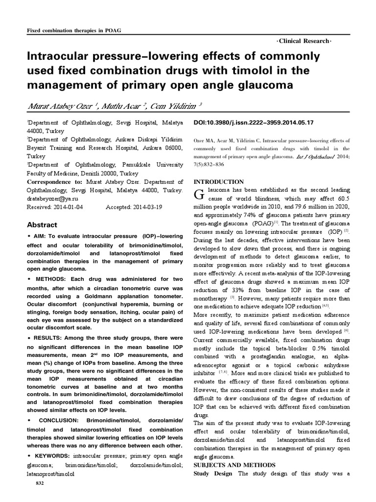 Ijo 07 05 832 (1) Asddsa | PDF | Glaucoma | Analysis Of Variance