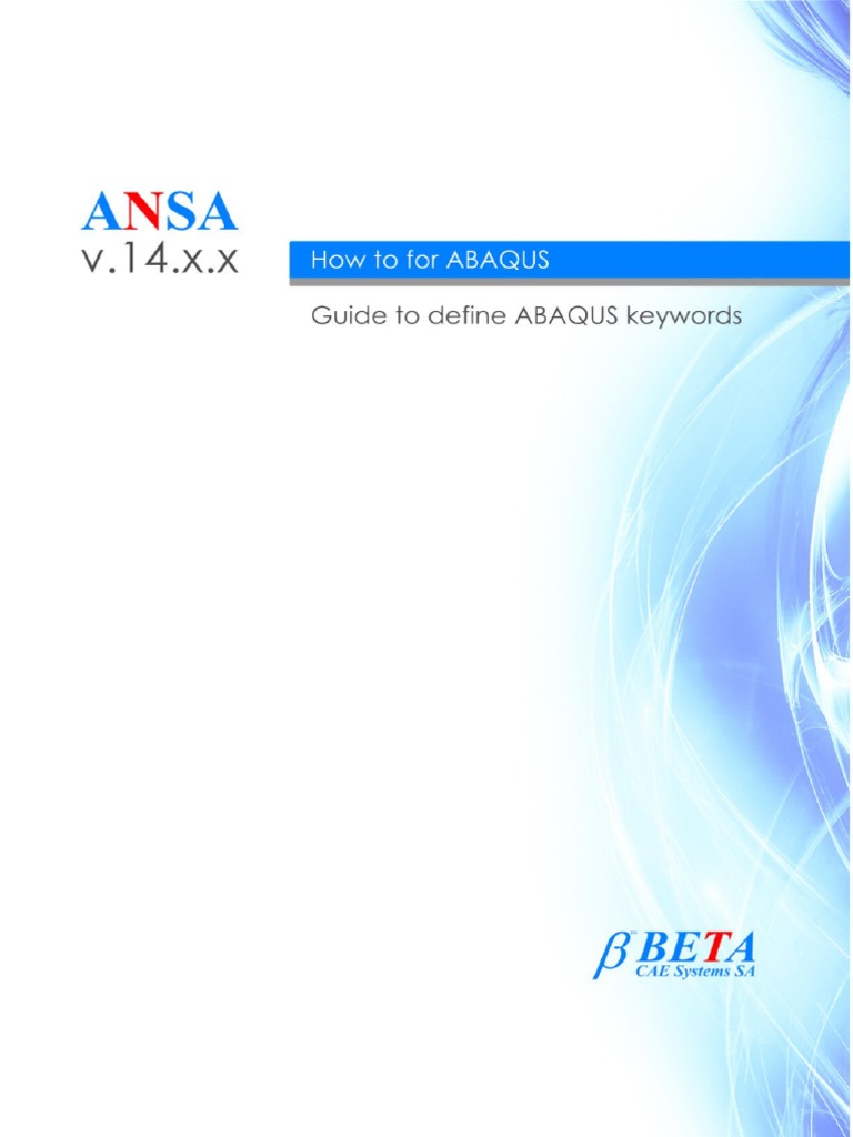 ABAQUS Keywords in ANSA | PDF | Parameter (Computer Programming) | Fracture