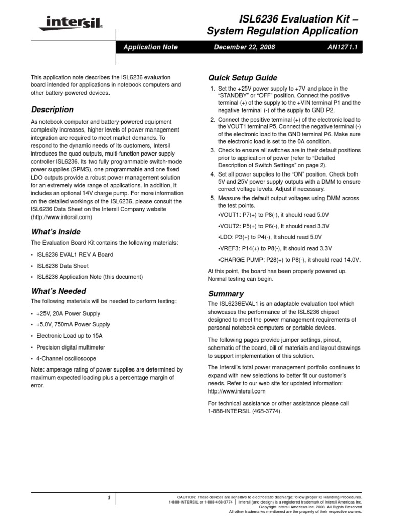 ISL6236 | PDF | Power Supply | Computer Engineering