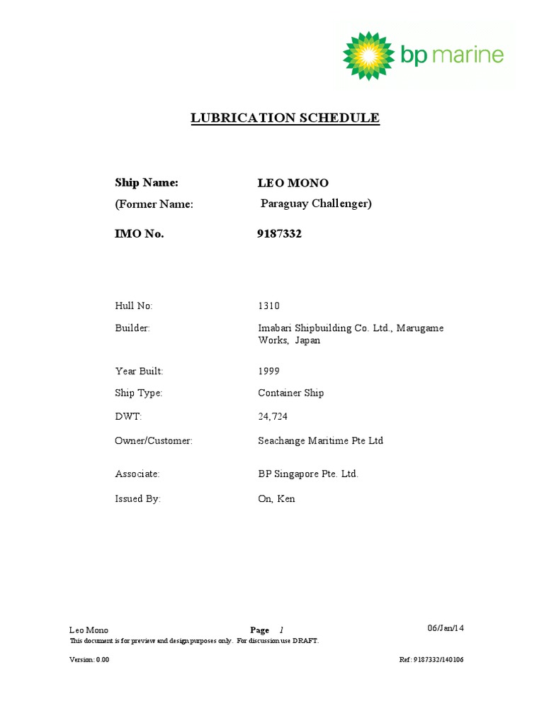BP Lubrication Chart | PDF | Crane (Machine) | Mechanical Engineering