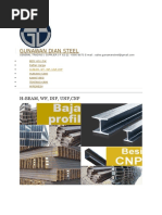 Tabel Berat dan Ukuran Besi UNP | PDF