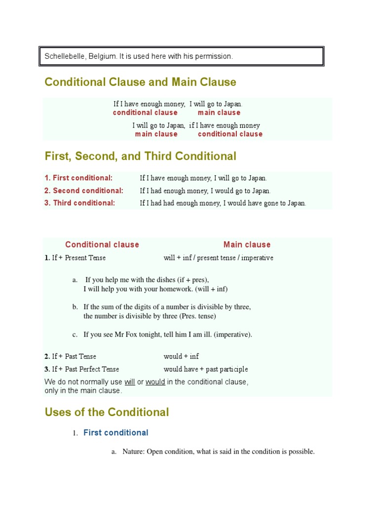 Conditional Clause and Main Clause | Download Free PDF | Grammatical ...
