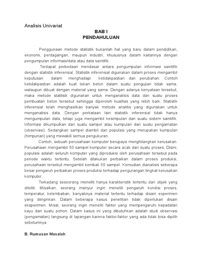 Analisis Univariat | PDF