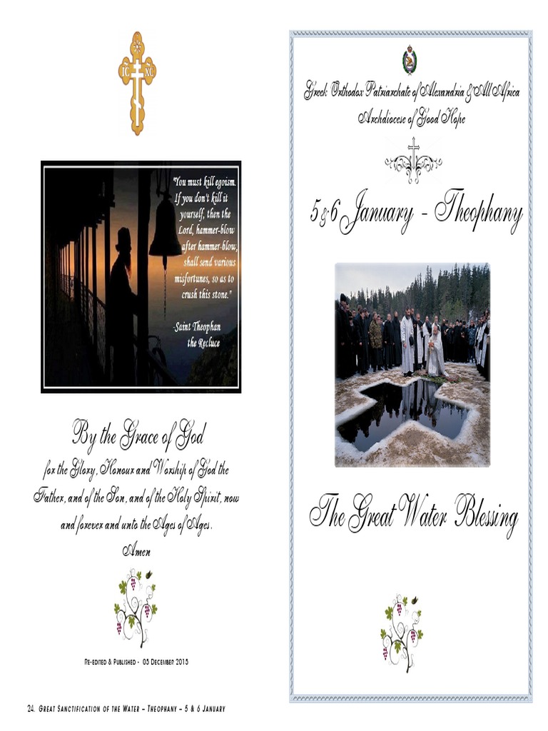 Theophany: Great Water Blessing | PDF | Christian Worship And Liturgy ...