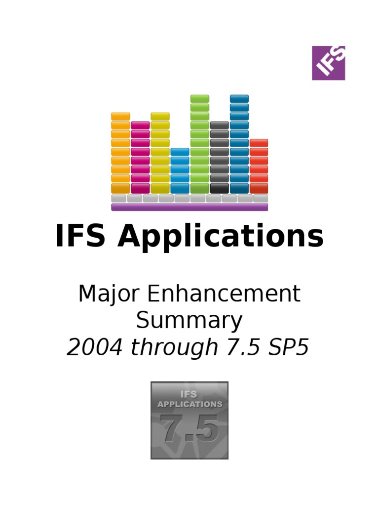 IFS Apps 2004 - 7.5 SP5 Enhancement Summary | PDF | Invoice | Depreciation