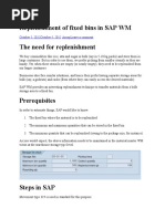 Fixed Bin Replenishment - SAP LE WM | PDF | Warehouse | Computing