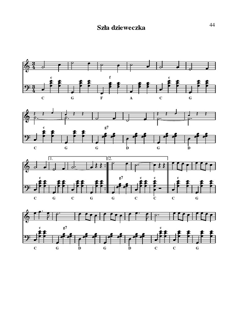 Nuty - Szła Dzieweczka | PDF