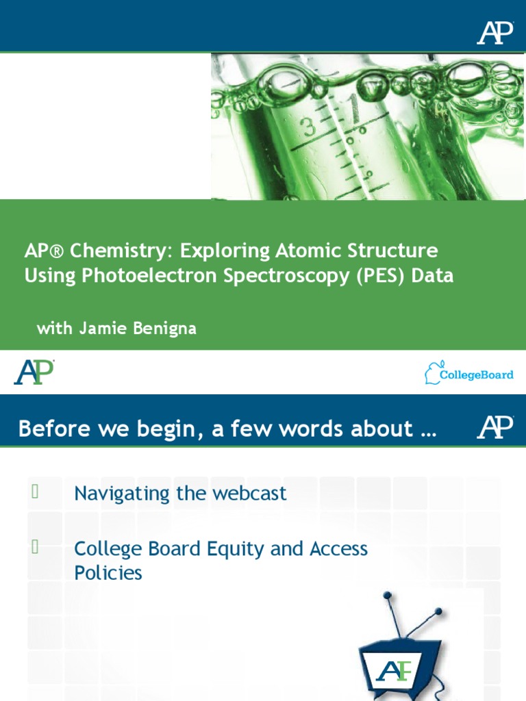 PES Chemistry Webcast | Electron Configuration | Spectroscopy