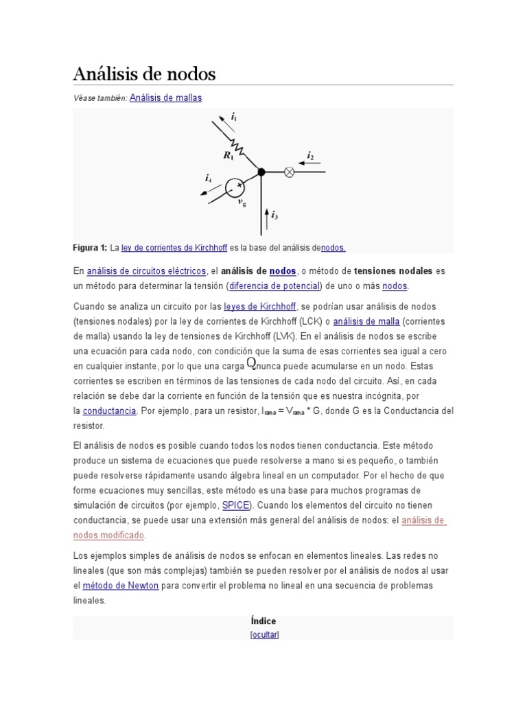 Análisis de Nodos | PDF | Electromagnetismo | Ingeniería Electrónica