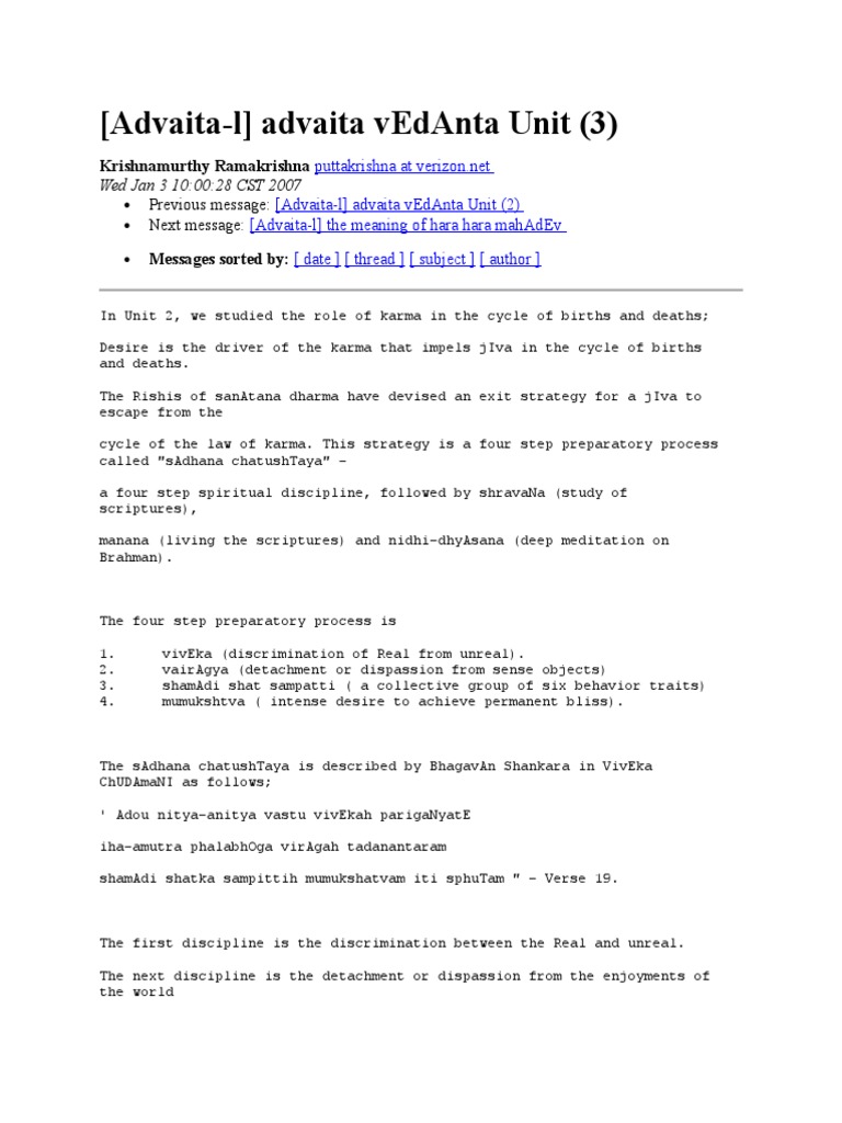 Advaita | PDF | Advaita Vedanta | Vedanta