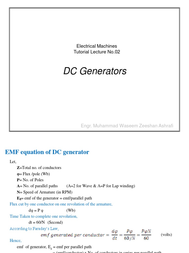 Tutorial 02 (DC Generators) | PDF | Electric Generator | Direct Current