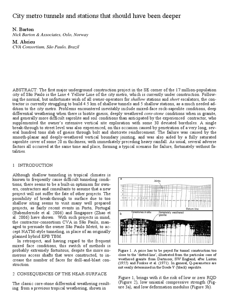 Barton and Abrieu-City Metro Tunnels and Stations That Should Have Been ...