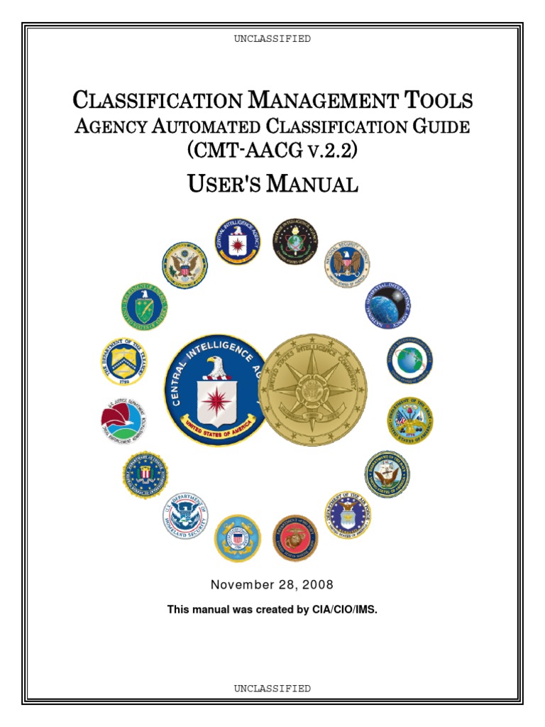 CIA Classification Management User Manual | PDF | Classified ...