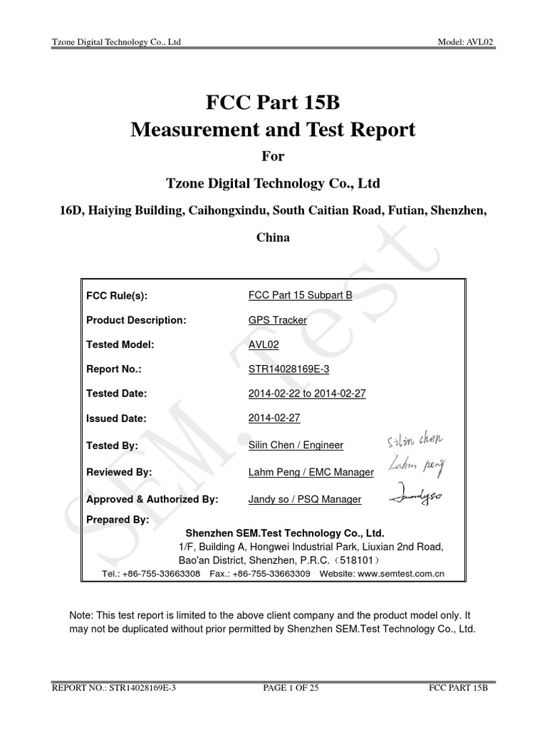 FCC Part 15b | PDF | Electromagnetic Interference | Radio
