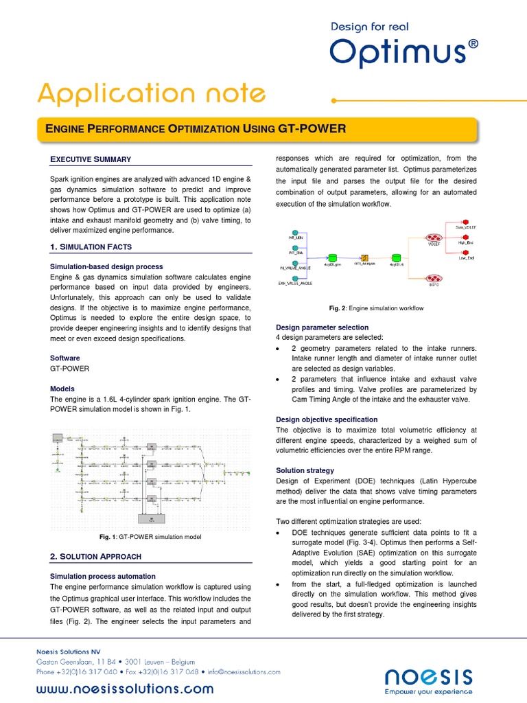Engine Performance Optimization - GT Power | PDF | Workflow | Simulation